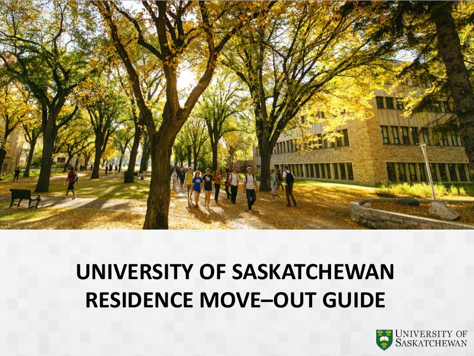 Move Out - Residence - University of Saskatchewan